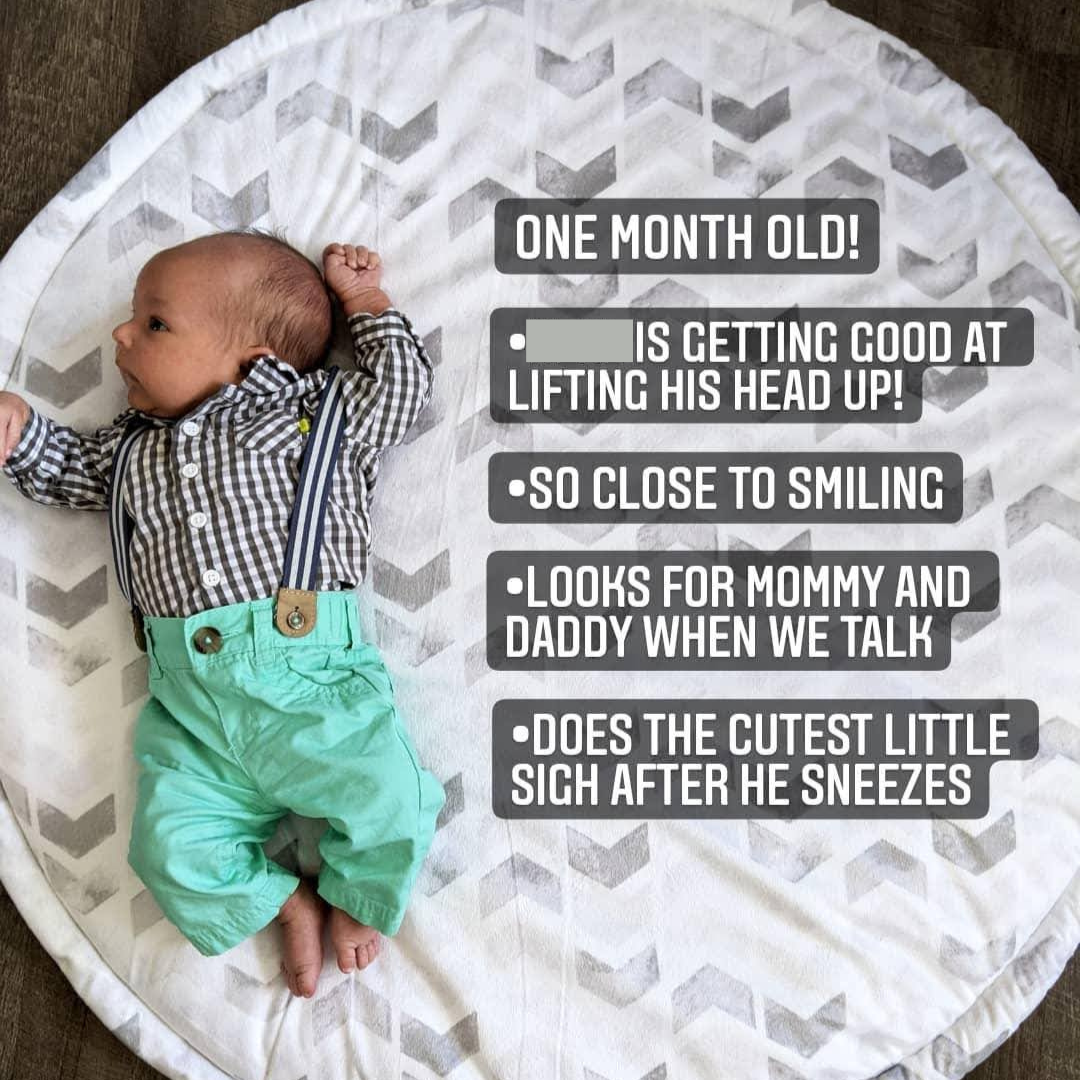 1 Month Baby Photoshoot Ideas You Can Do At Home! - Home Means Us